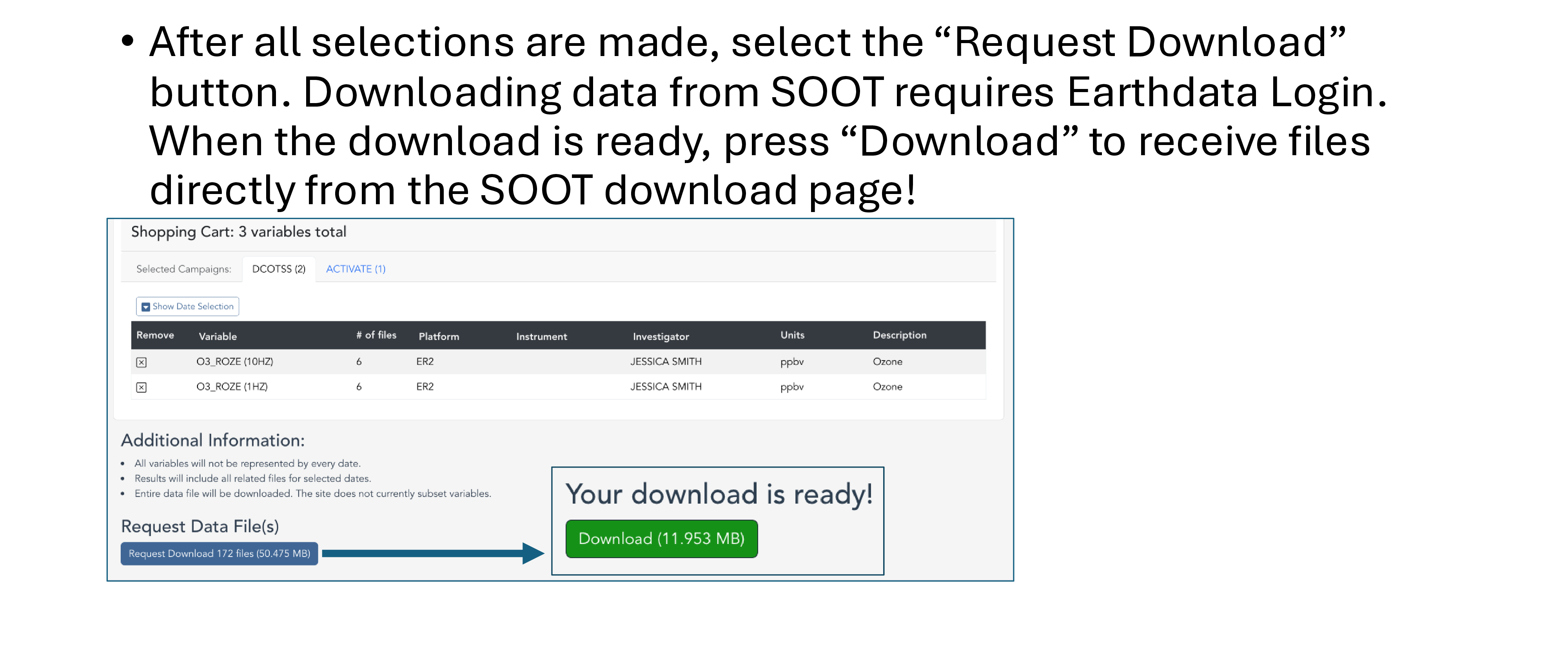 Sub-Orbital Order Tool (SOOT) Browse Interface